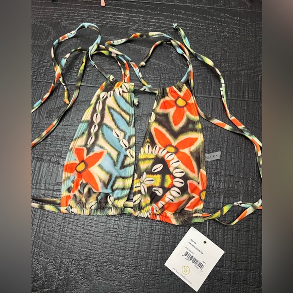 Cyn and Luca | Swim | Cyn And Luca High Neck Halter Top Sizes Coloreyes ...